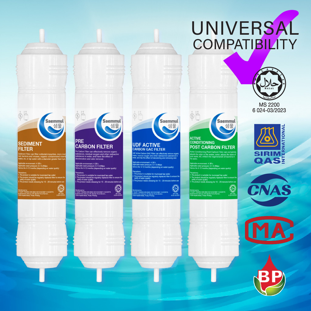 SAEMMUL SIRIM CERTIFIED COWAY METRO (4PCS) HALAL WATER FILTER | Shopee ...