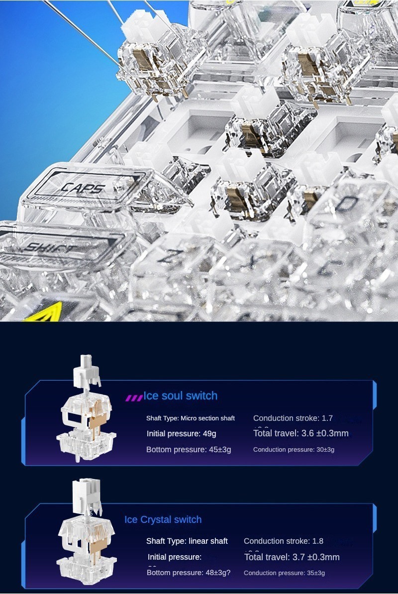 AULA F81 Customized Bluetooth Wireless Wired RGB Game Mechanical Game ...