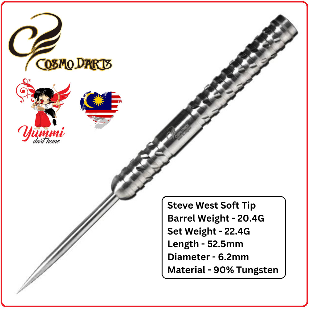 Cosmo Dart Steel Tip - Steve West (Barrel Weight 22G) | Shopee Malaysia
