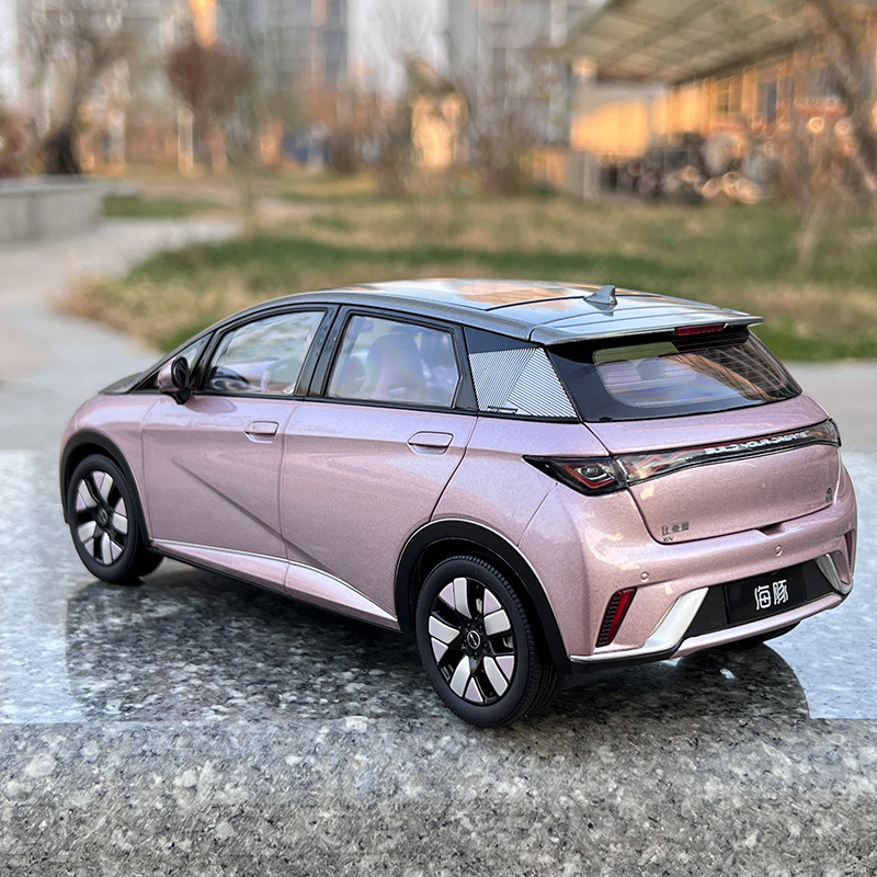 Original BYD Dolphin New Energy Pink 1:18 Scale Simulation Alloy Car ...