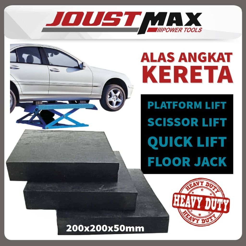 Heavy Duty Rubber Block Car Lift Jack Pad Automobile Lifting Slotted ...