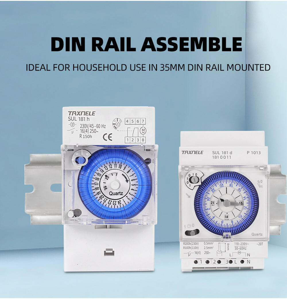 SUL181h SUL181d Mechanical Timer 24 hours Time Switch Relay Electrical ...