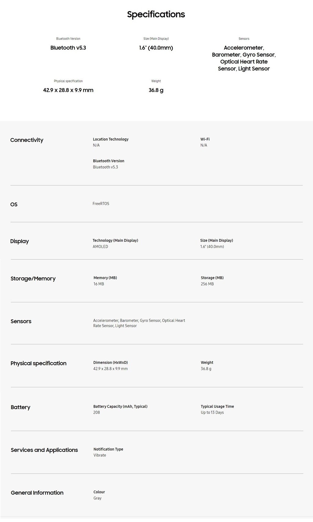 Samsung Galaxy Fit3, Bluetooth, Light and Sleek Fitness Band, up to 13 ...