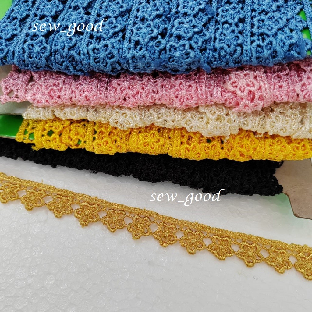 (Jual Meter) Renda Bunga / Lace Comel Fashion Accesories Hiasan Baju ...