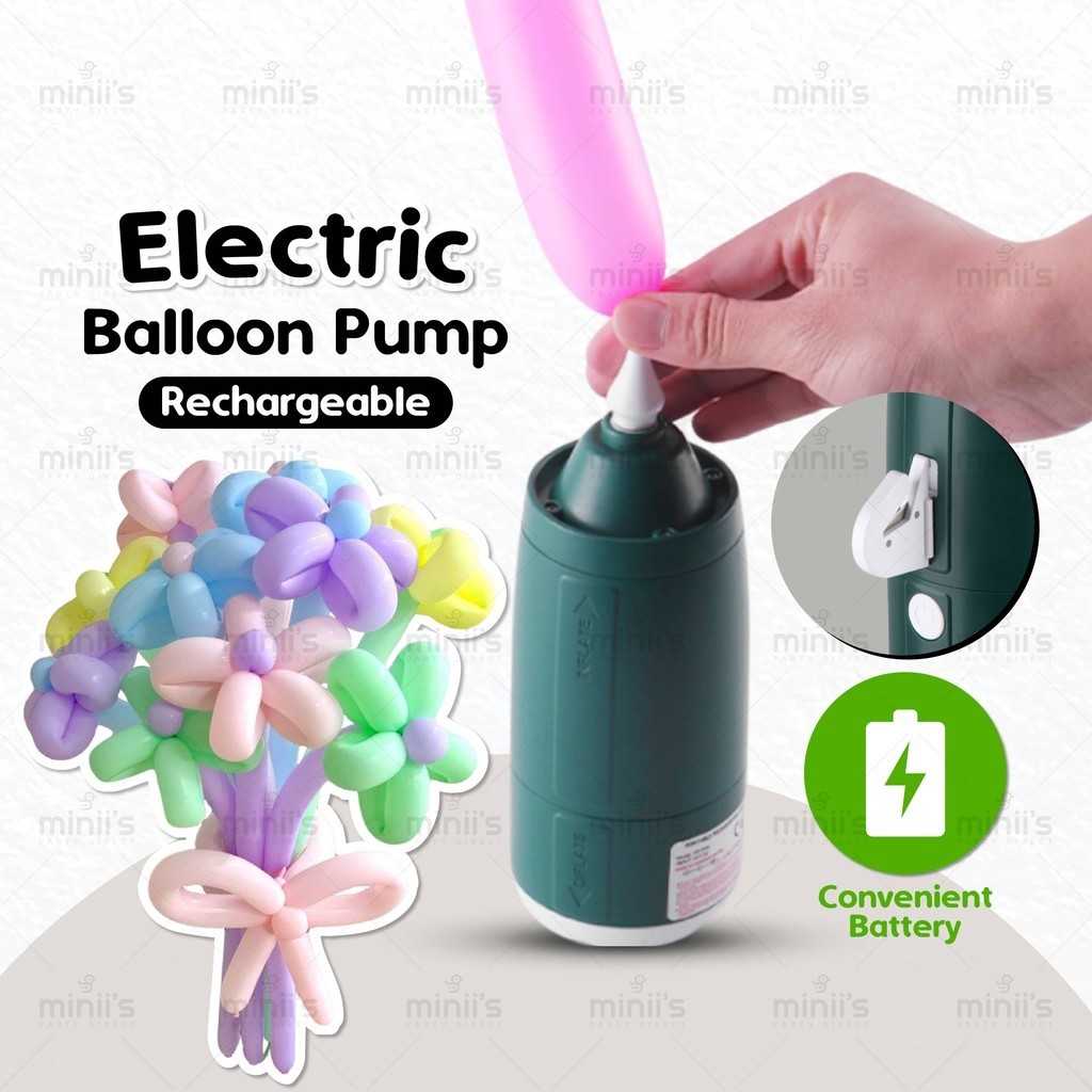 MINIIS Portable Rechargeable Balloon Pump Electric Long Balloon Pam Belon Elektrik Pump Belon ...