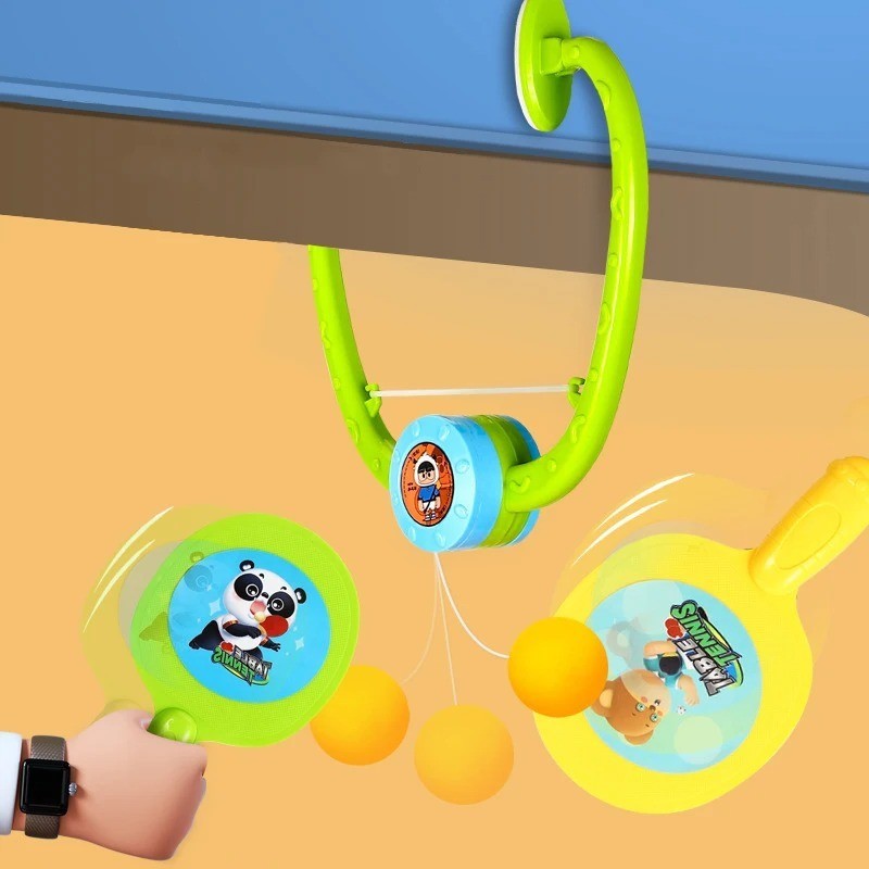 Kids Indoor -Sports Game Ping Pong Hanging Table Tennis Self Trainer ...