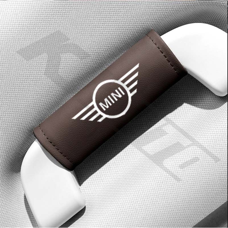Leather Mini Car Roof Armrest Inner Door Pull Handle Protection Case ...