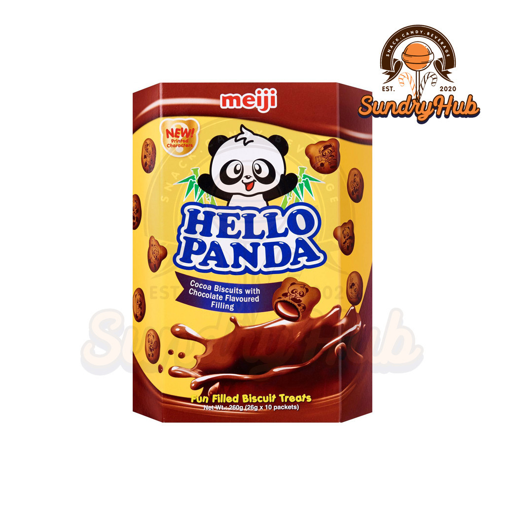 Meiji Hello Panda Cocoa Biscuits with Chocolate Flavoured Filling 260g ...