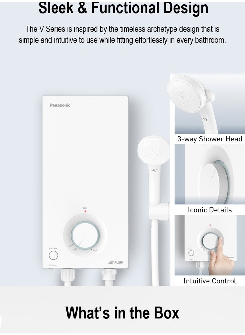 Panasonic Home Shower Jet Pump VP Series Water Heater With Pump DH ...