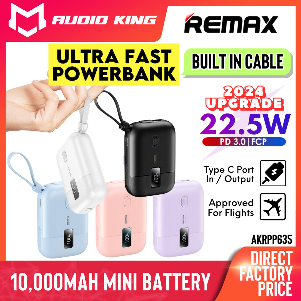 REMAX Pocket Mini Powerbank 22.5W Fast Charging 10000mAh Purple Pink ...