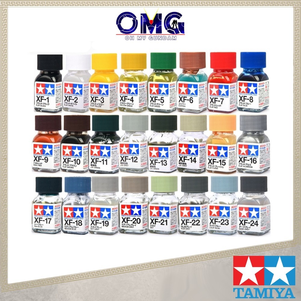 Tamiya Enamel Color Flat Series XF1 - XF28 Tamiya Paint Colors Matt ...