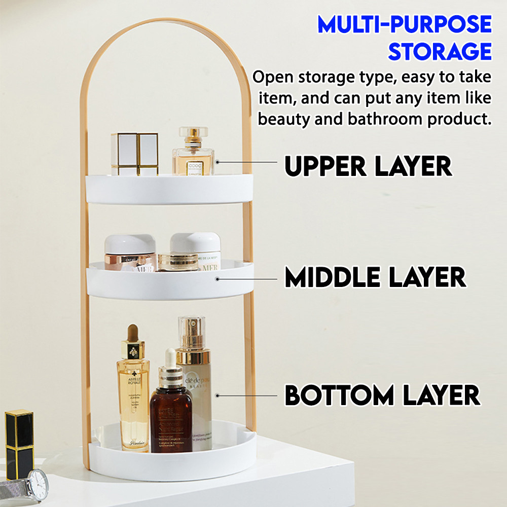 Innohut 3 Layer Cosmetic Rack Makeup Organizer Rak Mekap Cosmetic ...
