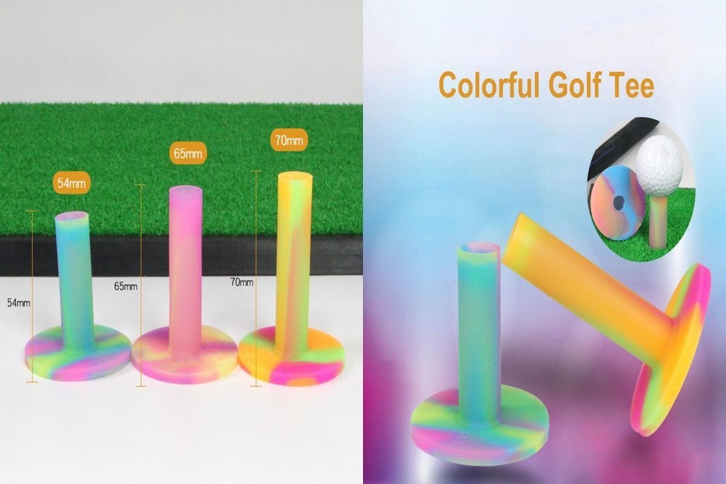 Pinangay Long-lasting Golf Tee Reusable Golf Tee Colorful Rubber Golf ...