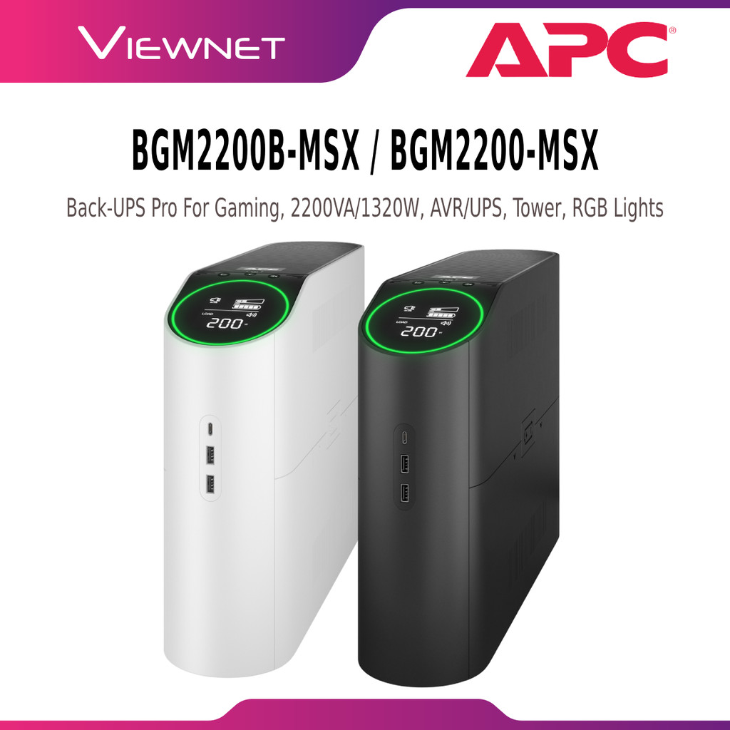 APC BGM2200B-MSX / BGM2200-MSX BACK-UPS PRO FOR GAMING, 2200VA/1320W ...