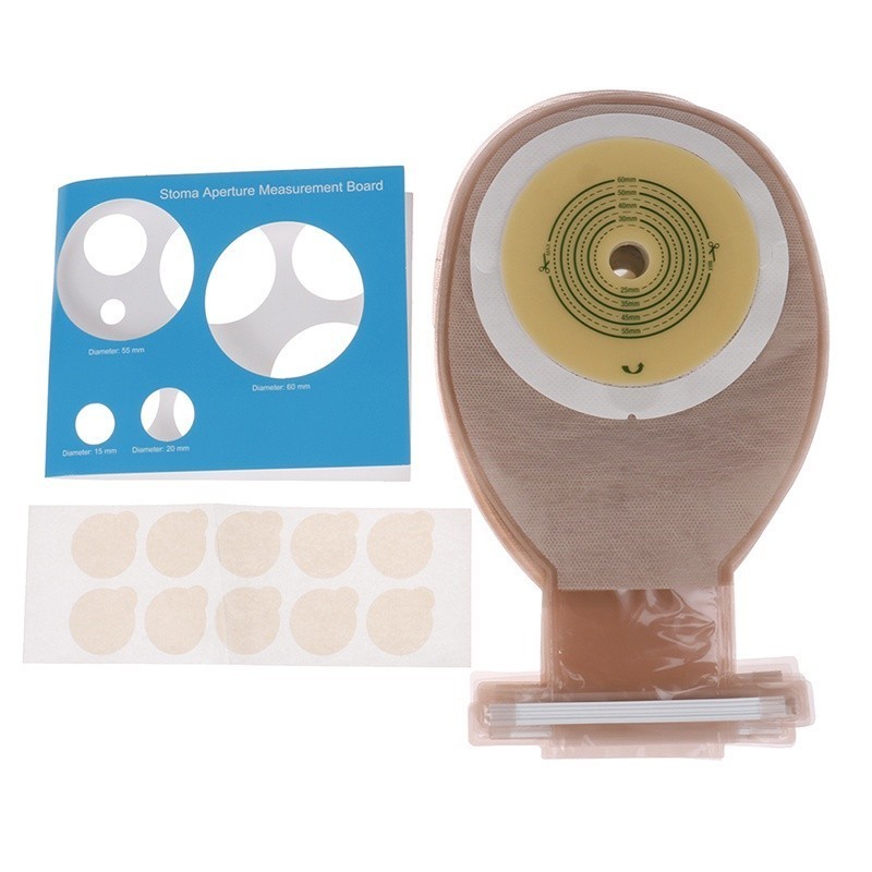 10PCS One-Piece Colostomy Bag Disposable Kit for Stoma Care Defecation ...