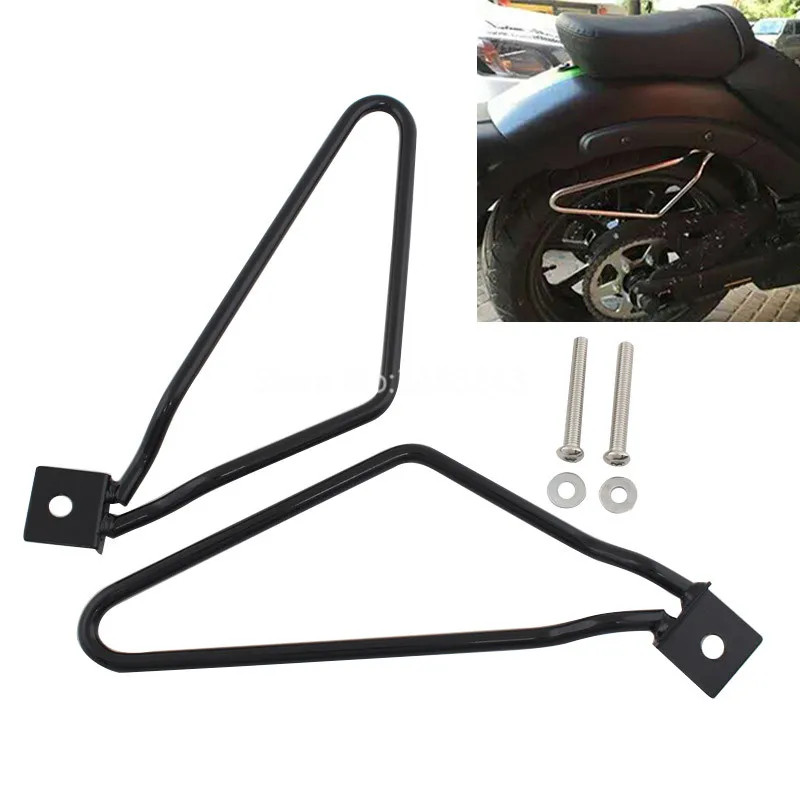 Motorcycle Saddlebag Bracket Support Black For Harley Cruise Dyna ...