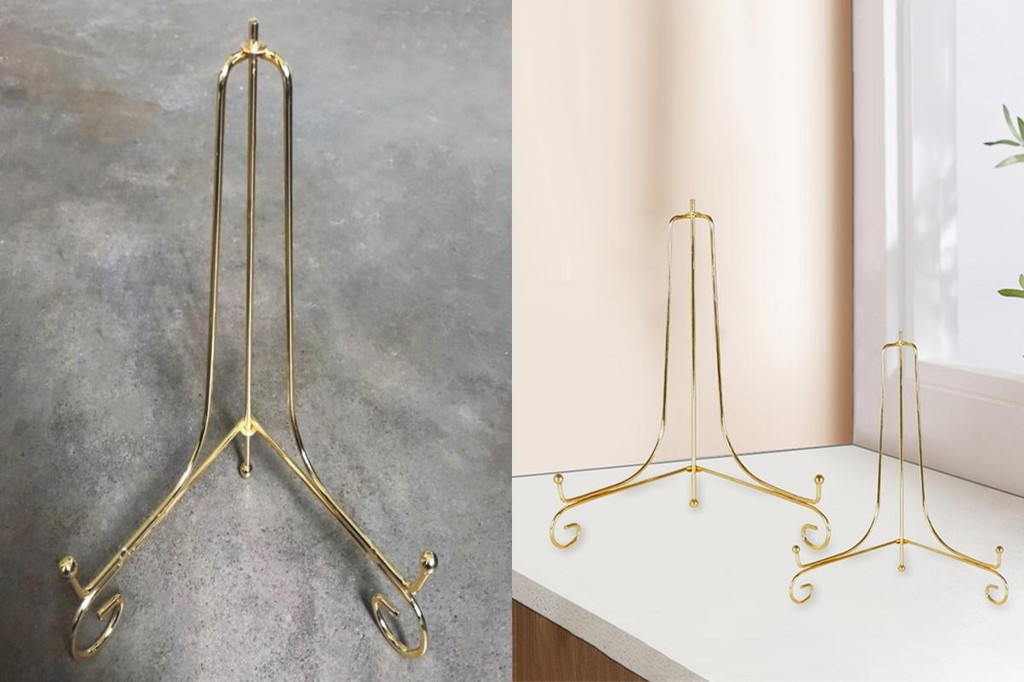 {Newcat} Curved Display Stand Iron Display Stand Gold Iron Plate ...