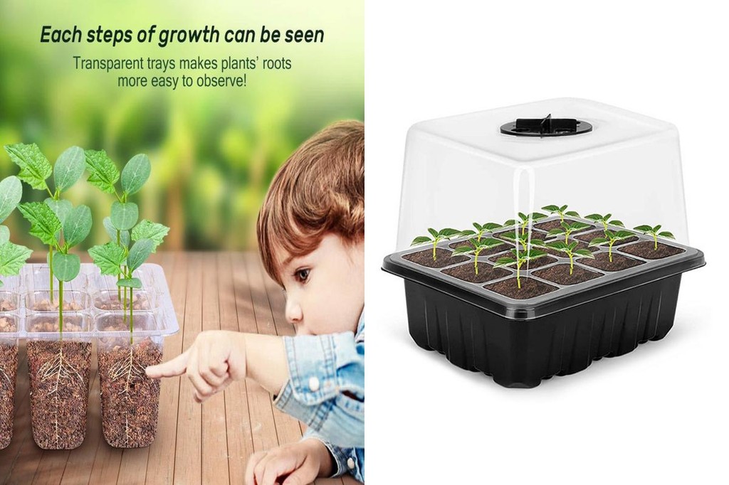 beautifullife Indoor Seeds Germination Tray Adjustable Germination Tray ...