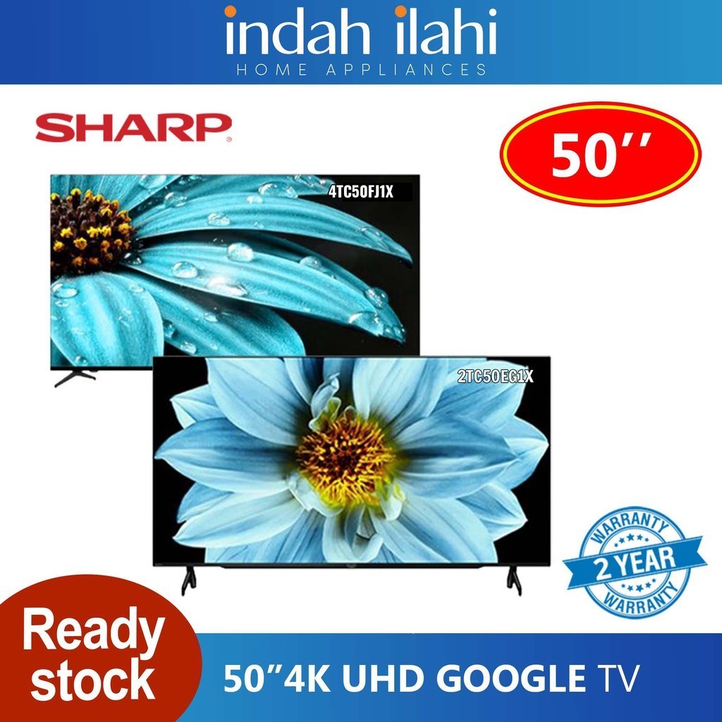 Sharp 50” Google TV 2TC50EG1X 4TC50FJ1X | Shopee Malaysia