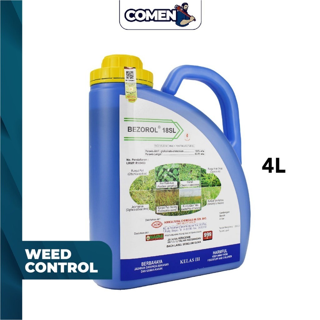 ACM Bezorol 18SL 4 Liter Glufosinate Ammonium 18% Herbicide Weed Grass ...