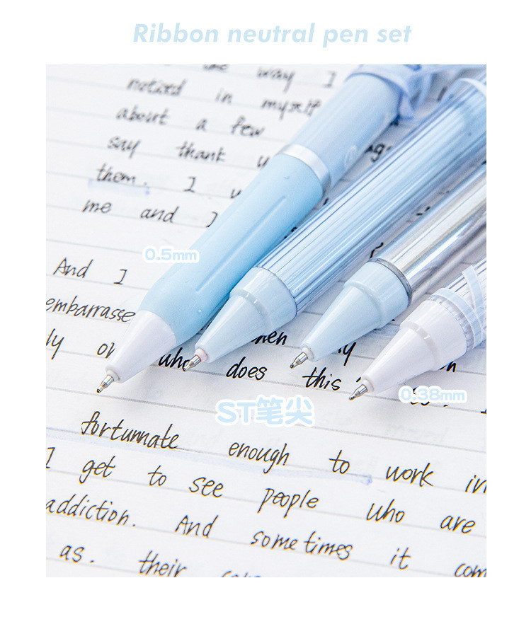 Mr. Paper 4 pieces/box ST Black Neutral Pen Salt High appearance level ...