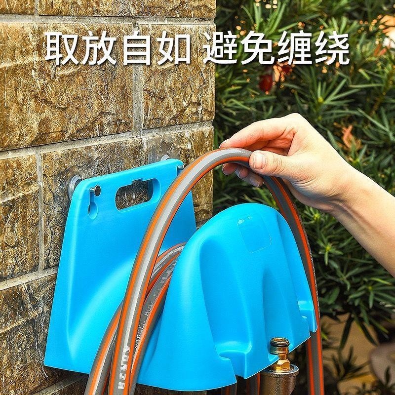 KAUKAU No Punching Water Pipe Storage Rack Watering Flower Hose Reel ...