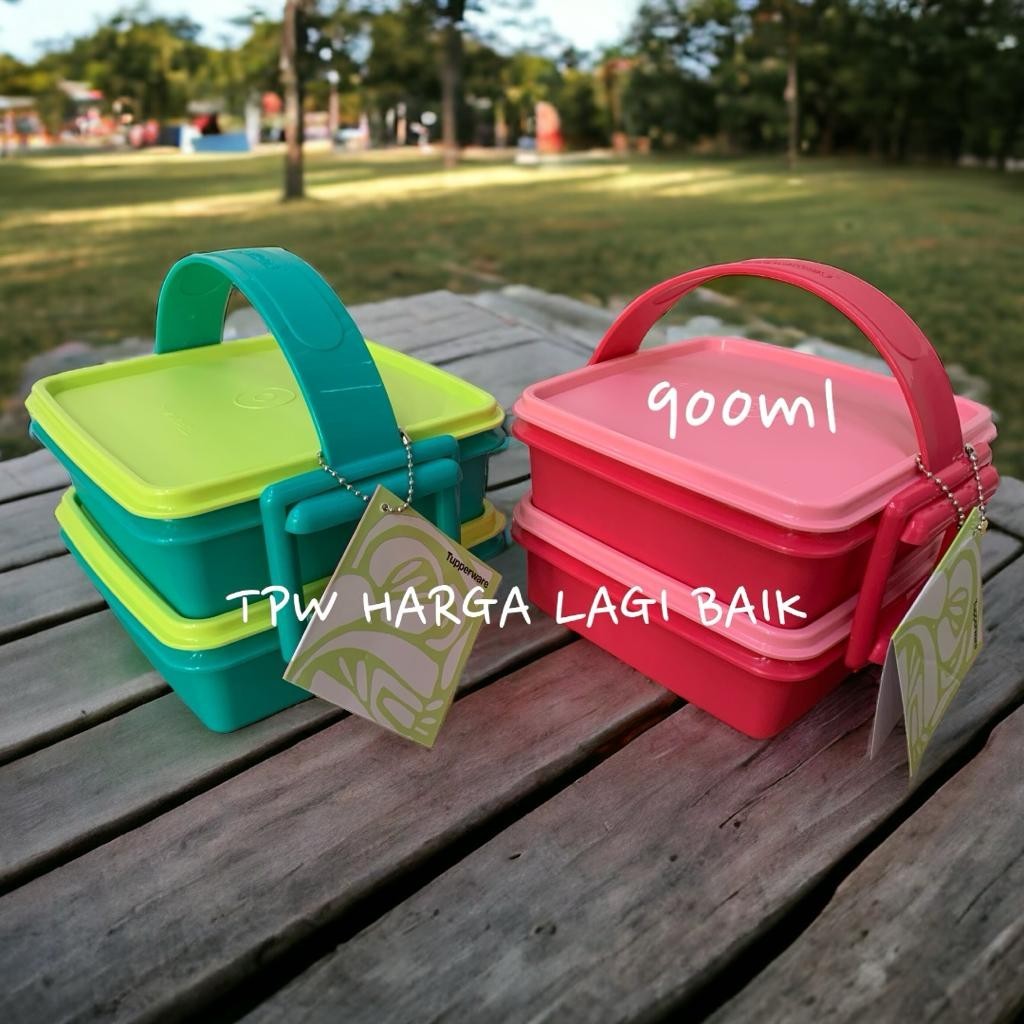 Tupperware Carry All Set With and Without Divider / Mangkuk Tingkat ...