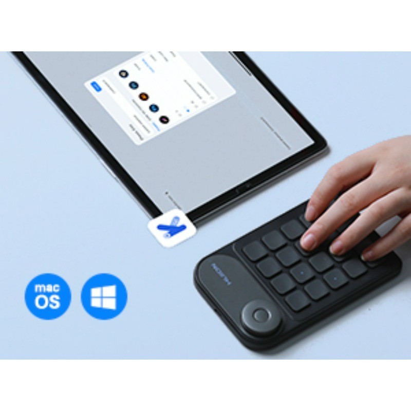 HUION K20 Keydial Mini Bluetooth Programmable Keypad with Dial 5 Keys ...
