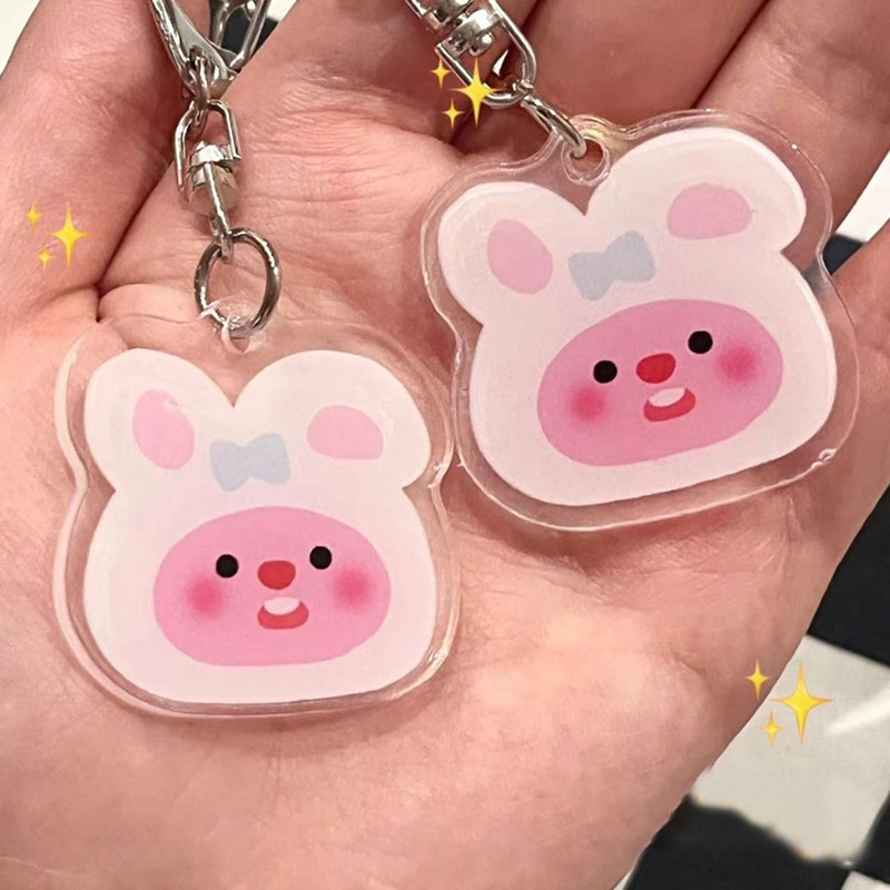 Cute Loopy Keychain Cartoon Acrylic Sunglasses Loopy Keyring Backpack ...