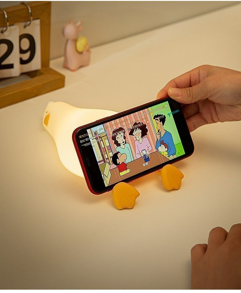 【Ready Stock】Duck Lamp Rechargeable Night Light Cute Duck Slap Light ...