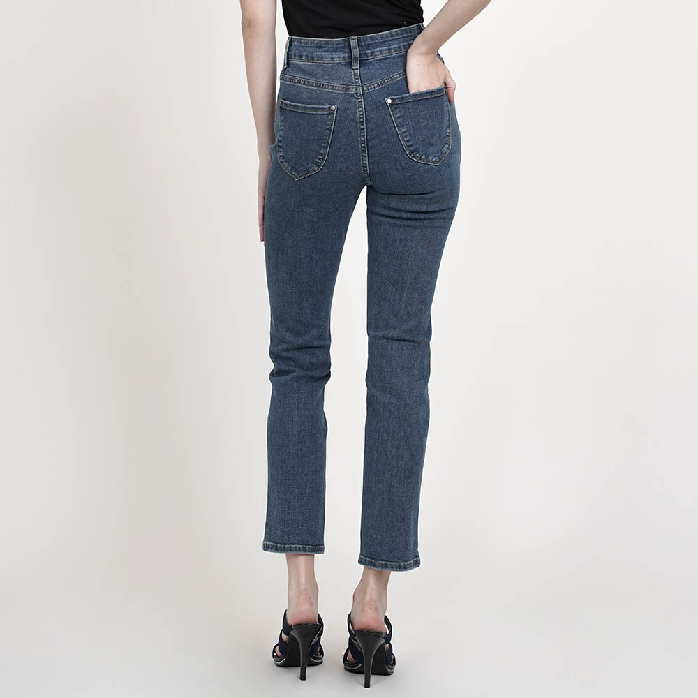 Nicole High Rise Regular Fit Stretchable Denim (3 Color) | Shopee Malaysia