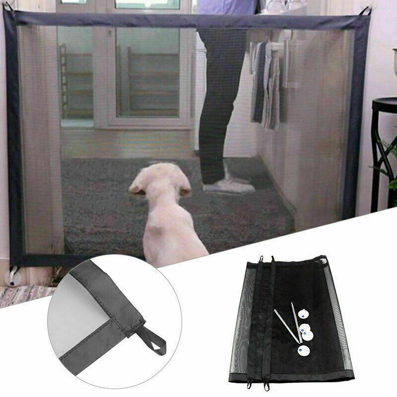 Retractable Safety Pet Dog Cat Gate Baby Safe Net Guard Enclosure Safe ...