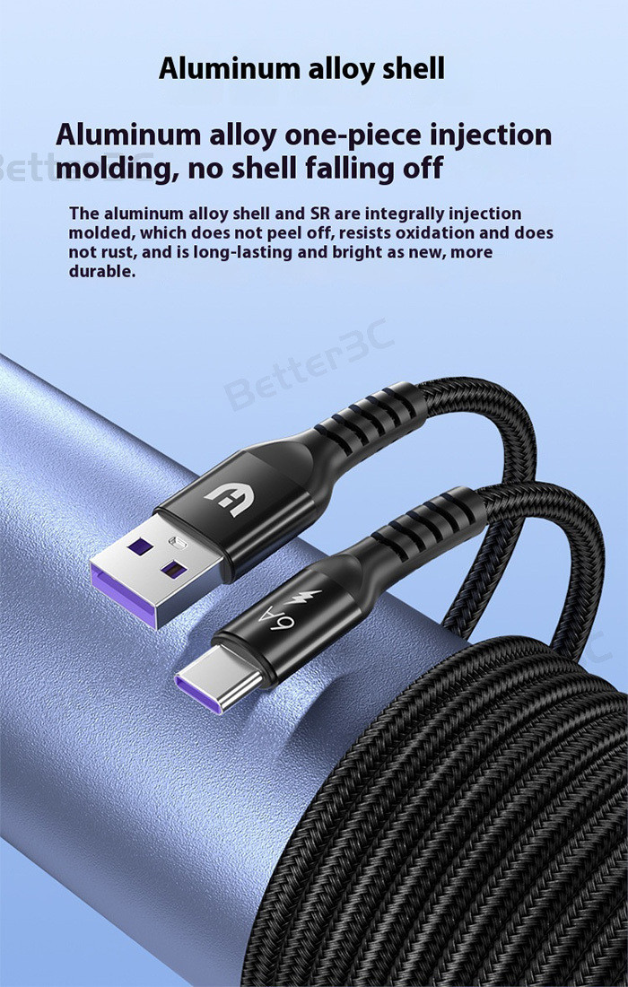 3M/5M Ultra Long Phone Charger Data Cable at Home 66W Fast Charging USB ...