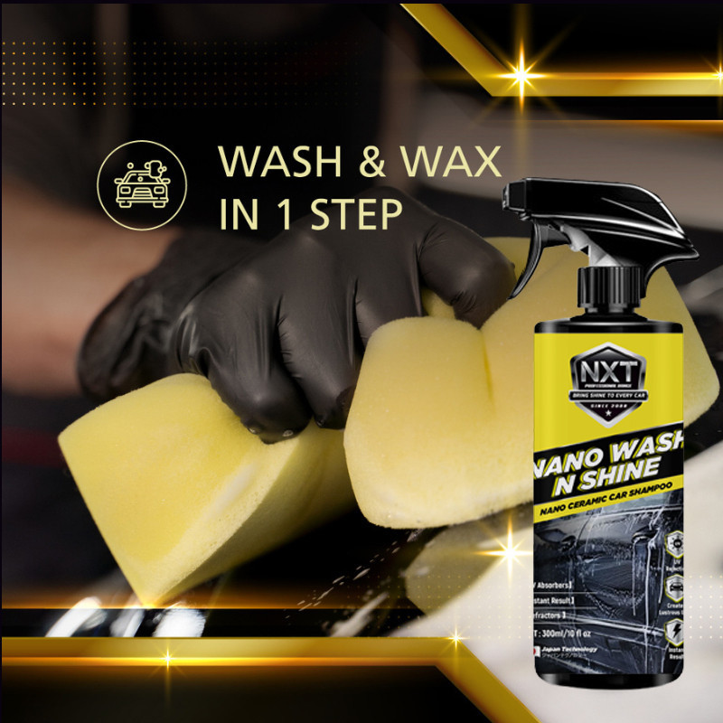 NXT Nano Wash & Shine Wash & Wax in 1 Step Car Wash Car Shampoo and Wax ...