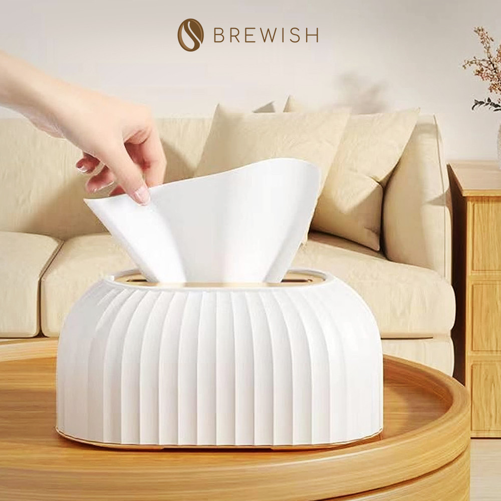 BREWISH Premier Tissue Paper Box Spring Festure Tissue Storage Box ...