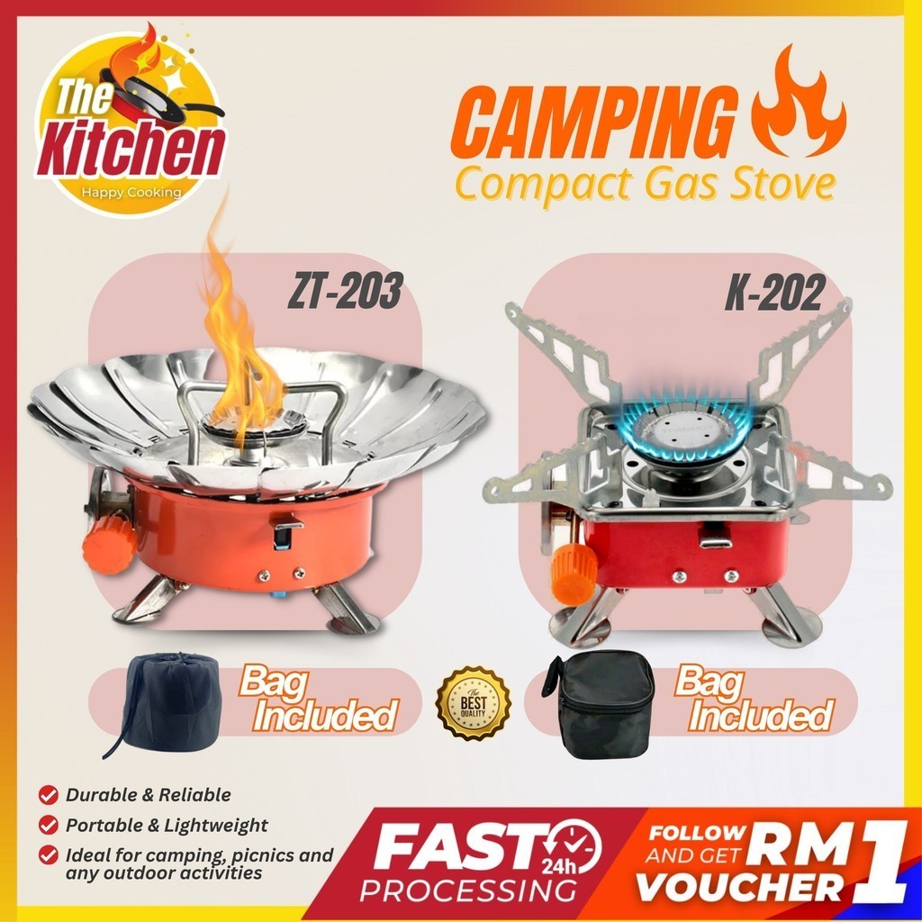 ZT-203 / K-202 Mini Outdoor Stove Windproof Adjustable Flame Level with ...