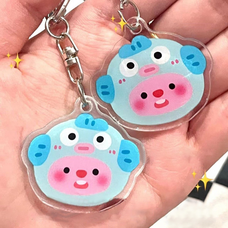 Cute Loopy Keychain Cartoon Acrylic Sunglasses Loopy Keyring Backpack ...