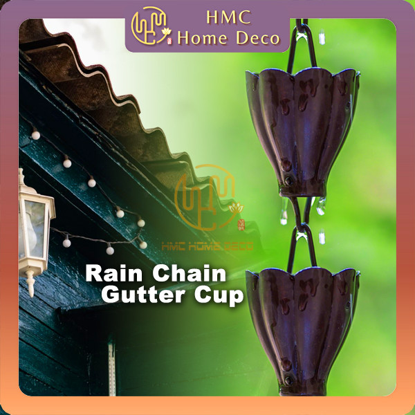 HMC Set (20Pcs) 3 Meter Cawan Longkang Rantai Hujan Flower Rain Chain ...