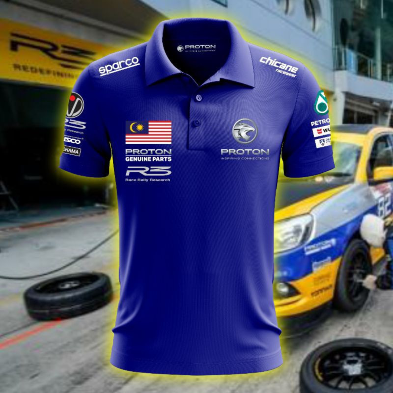Proton R3 Team Driver Sponsored Petronas Mens Big Size Casual Short ...