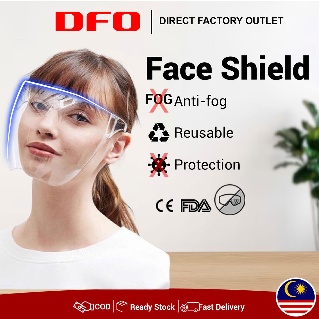 DFO Transparent Full Face Mask Catering Special Chef Food Hotel Plastic ...