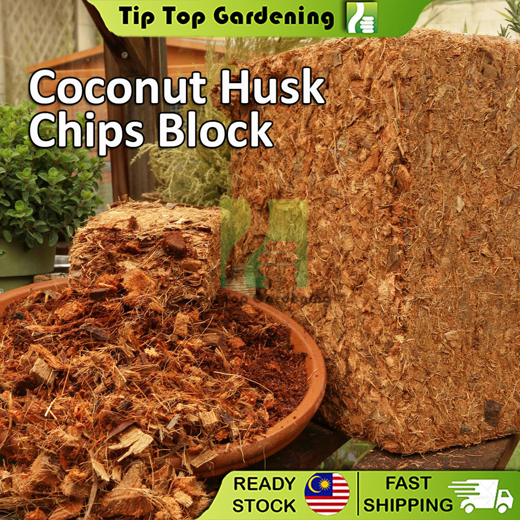 Coconut Husk Chips Block Compressed Cocochips Brick Coconut Substrate ...