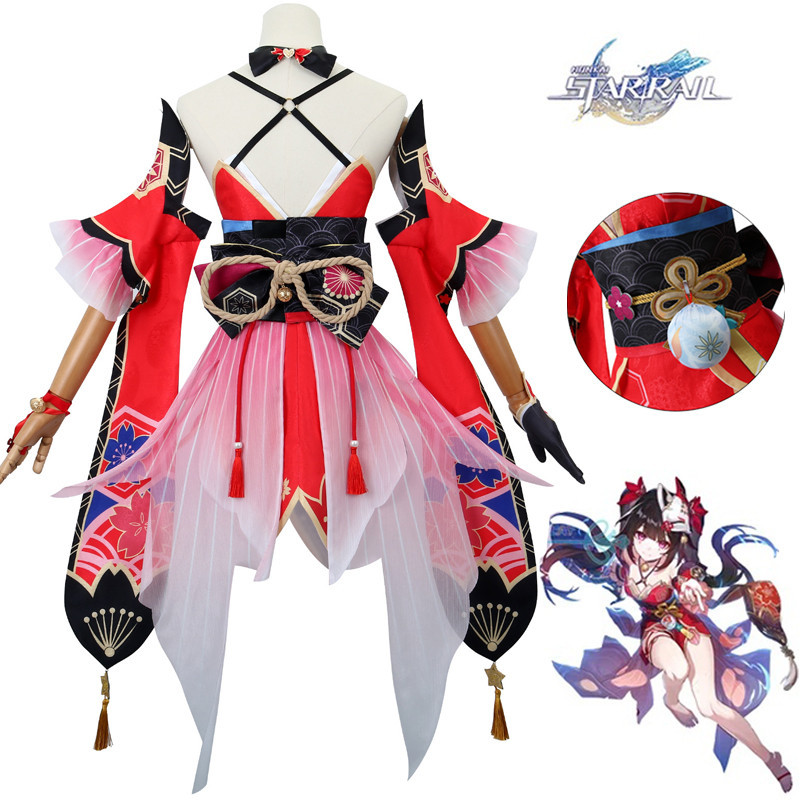 Honkai Star Rail Sparkle Cosplay Costume Full Set Mask Wig Women Role ...
