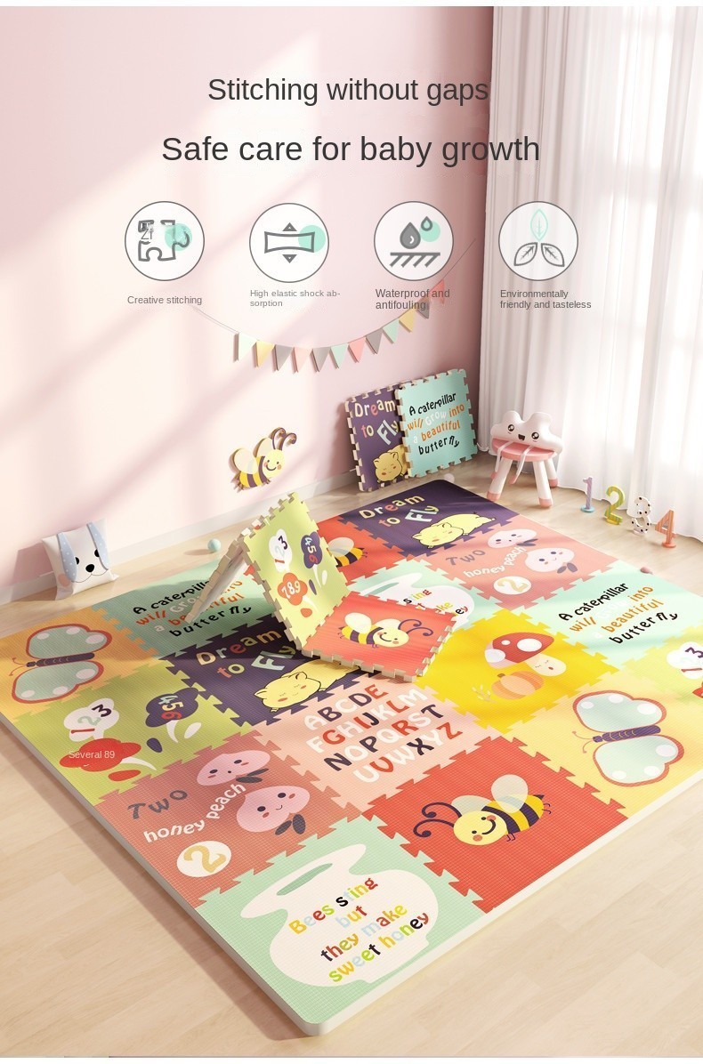XPE Square splicing playmat Soft Foam Mats for Floor - Perfect Baby ...