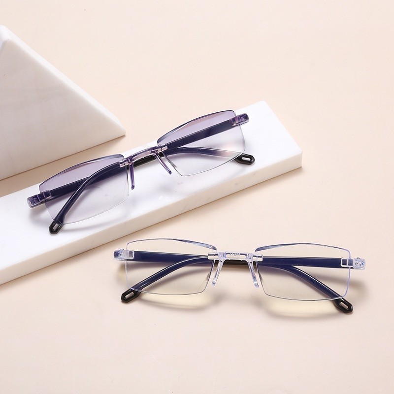 Intelligent Zoom Anti-blue Light Reading Glasses Borderless Progressive ...
