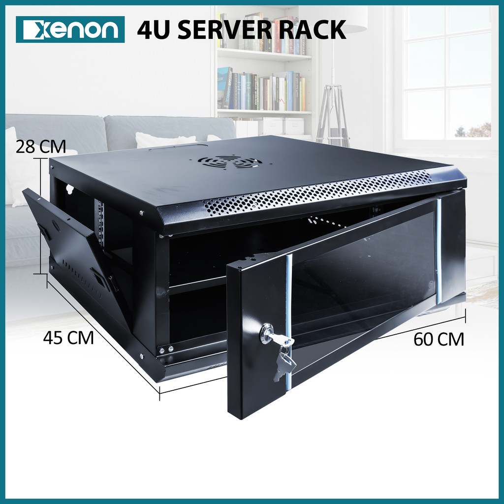 Server Rack 4U Server Rack Wall Mount Server Rack (FREE TRAY) | Shopee ...