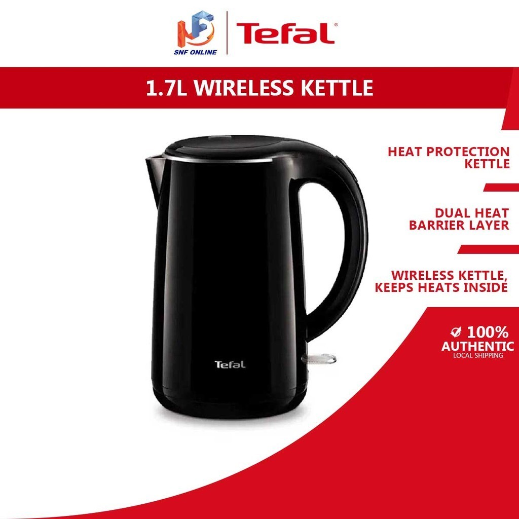 Tefal Safe Tea Kettle Black 1.7L KO2608 | Shopee Malaysia