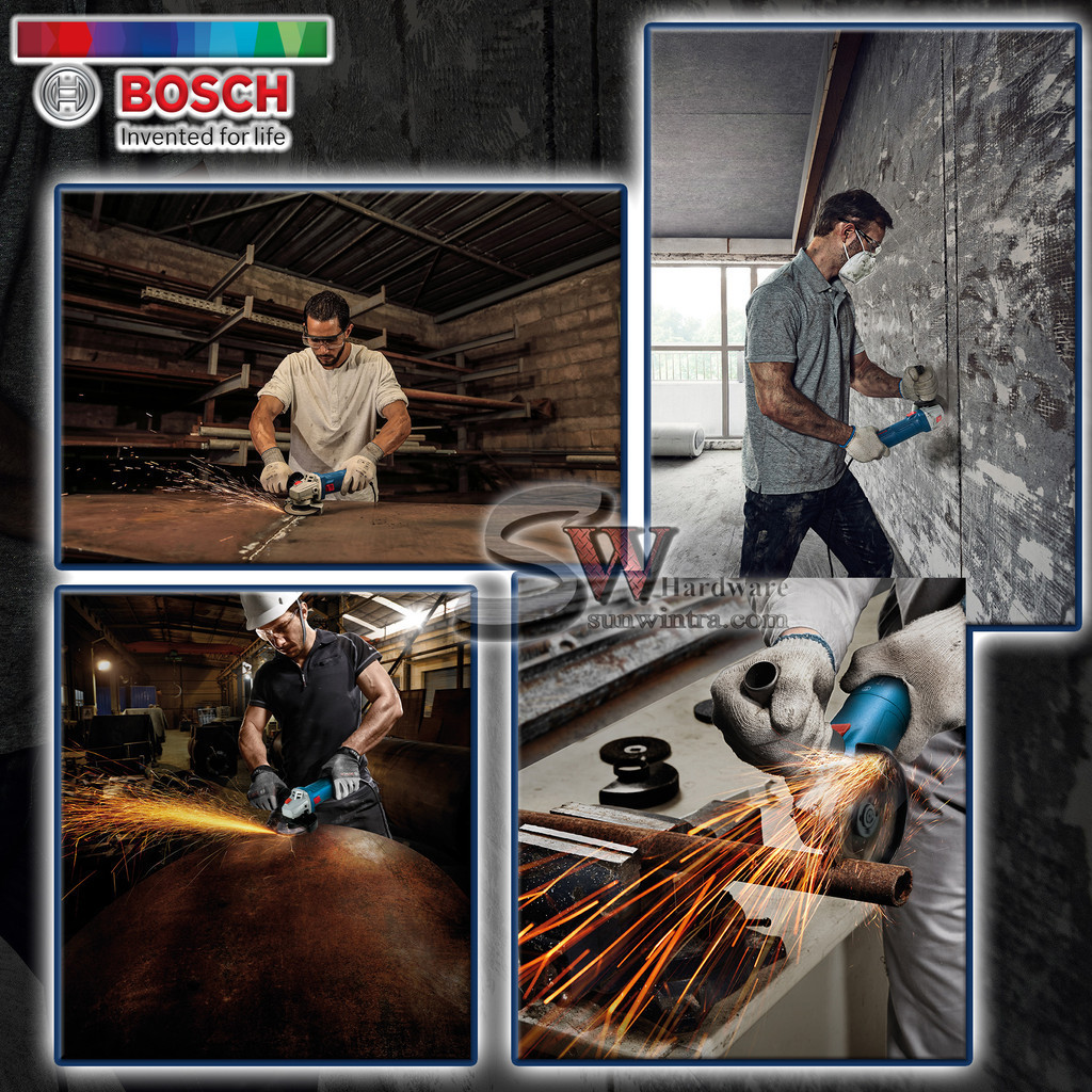 COMBO Bosch GWS700 4" Angle Grinder 710W + Different Cutting & Grinding ...