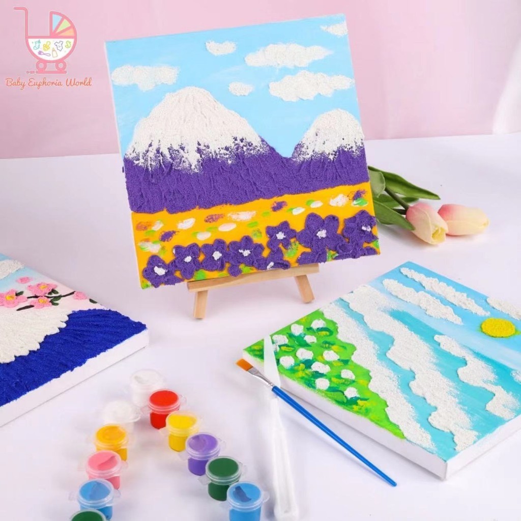 Pure Quartz Sand Art Acrylic Texture Painting DIY Canvas Art Paint ...