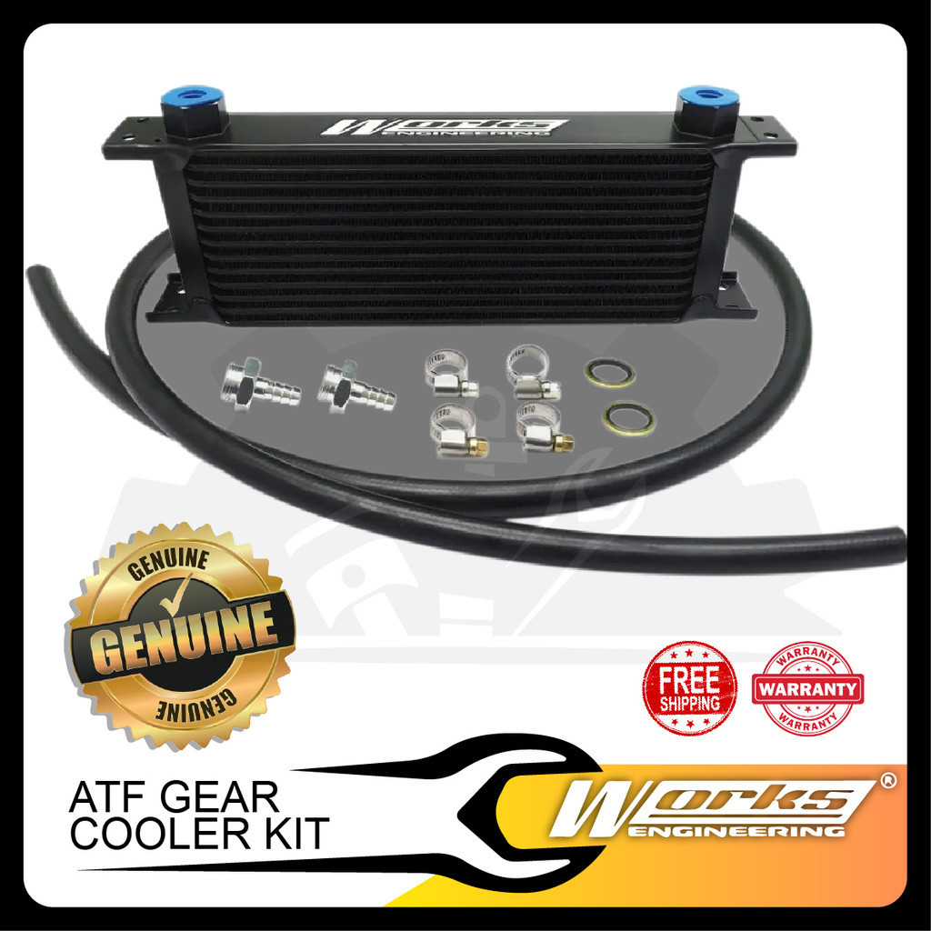 Works Engineering Universal 13 role ATF Gear Oil Cooler Kit MADE IN ...