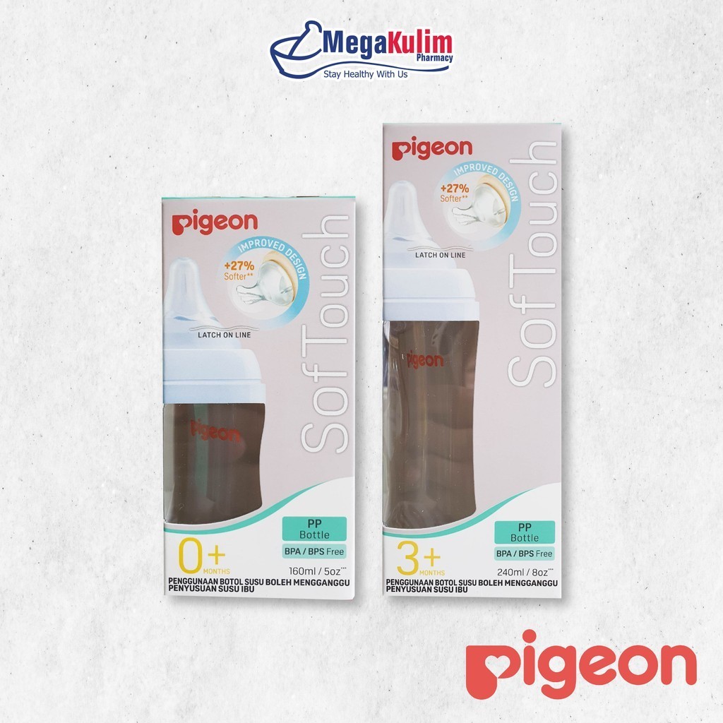 Pigeon SofTouch PP Nursing Bottle (160mL / 240mL) | Shopee Malaysia